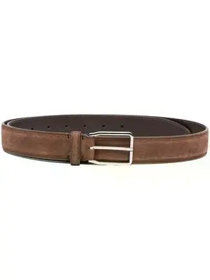 Brunello Cucinelli Suede Buckle Belt - Brown