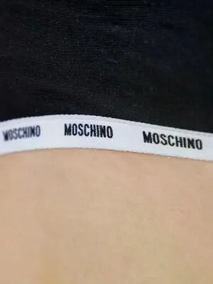Moschino Logo-trim Bikini Top