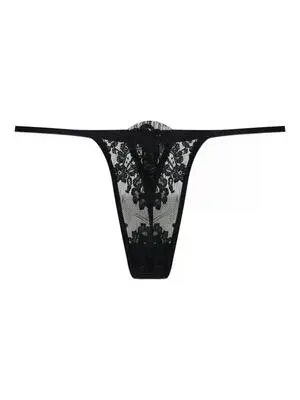 Dsquared2 Floral-lace Thong - Black