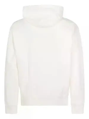 Moncler Logo-print Cotton Hoodie - White