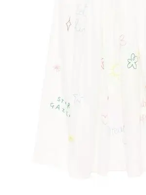 Mira Mikati Scribble-embroidered Skirt