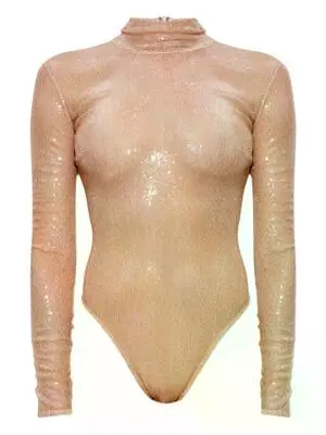 Dsquared2 Sequin Embellished Roll-neck Body - Neutrals