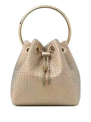 JIMMY CHOO Crystal-embellished Mini Bag - Gold