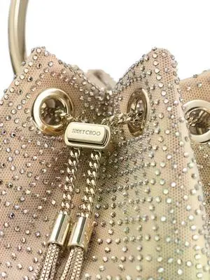 JIMMY CHOO Crystal-embellished Mini Bag - Gold