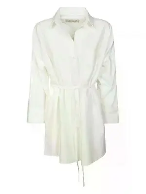 WHITE SAND Belted Shirt