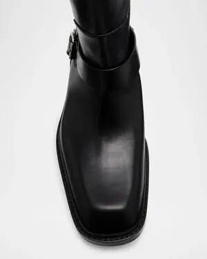 Saint Laurent Vadim Smooth Calfskin High Boots - Noir Pall