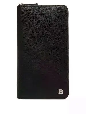 Bally Embossed Leather Wallet - Black