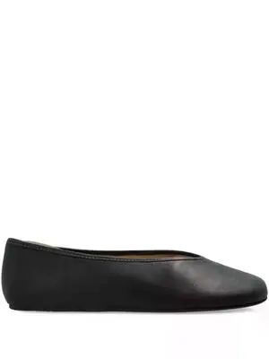 COACH Leather Ballerina Flats - Black
