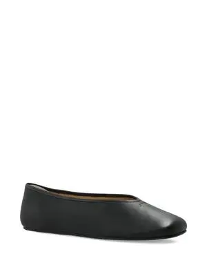 COACH Leather Ballerina Flats - Black