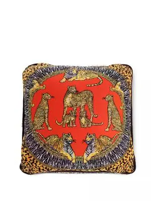 Versace Animal-print Cushion - Red