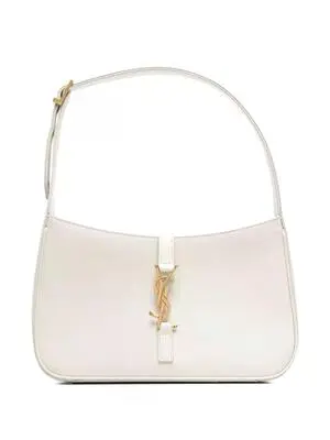 Saint Laurent Le 5 À 7 Leather Shoulder Bag - White