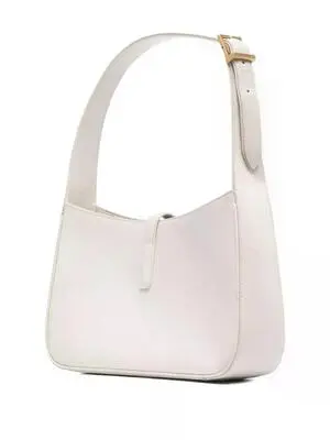 Saint Laurent Le 5 À 7 Leather Shoulder Bag - White