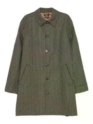 A.p.c. Checked Button-fastening Coat