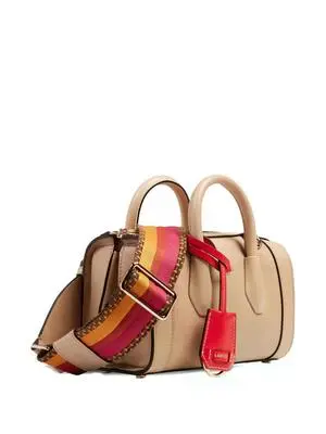 LANCEL Leather Top Handle Bowling Bag