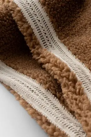 UGG Nika Crochet Uggfluff Zip-up Jacket - Chestnut