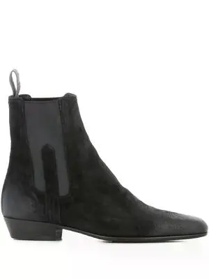 PANTANETTI 30mm Suede Chelsea Boots - Black
