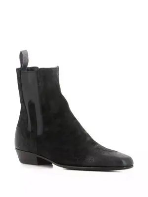 PANTANETTI 30mm Suede Chelsea Boots - Black
