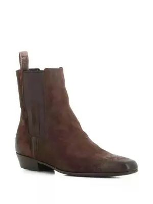 PANTANETTI 30mm Suede Chelsea Boots - Brown