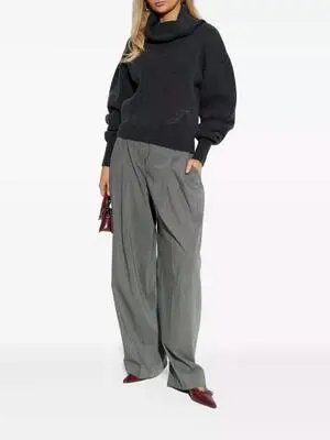 Jacquemus Embroidered Turtleneck Sweater - Grey