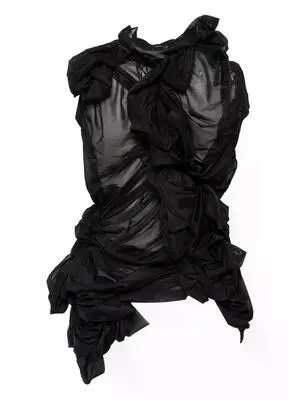 Comme Des Garçons Ruffled Sleeveless T-shirt