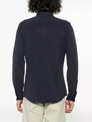 Fedeli Piqué Cotton Shirt - Blue