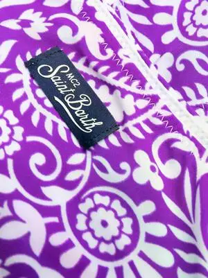 MC2 SAINT BARTH Paisley Print Bikini Bottoms - Purple