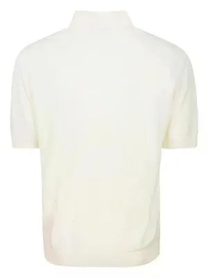FILIPPO DE LAURENTIIS Short-sleeve Buttoned Polo Shirt - White