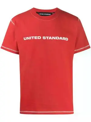 UNITED STANDARD Crew Neck Printed Logo T-shirt