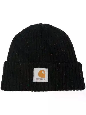Carhartt Work In Progress Anglistic Logo-patch Beanie - Black
