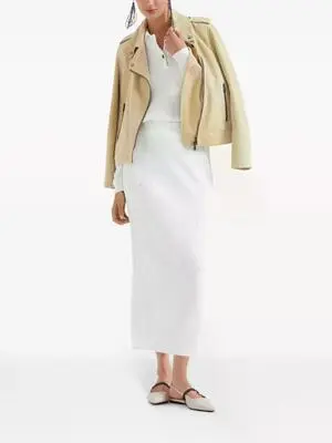 Brunello Cucinelli High-waisted Ribbed Skirt