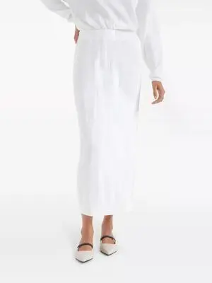 Brunello Cucinelli High-waisted Ribbed Skirt