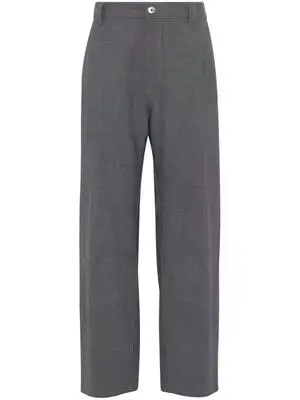 Brunello Cucinelli Mélange-effect Wide Leg Trousers - Grey