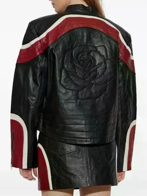 GESTUZ Rose-embossed Zip Jacket