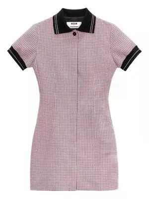 MSGM Check-pattern Mini Dress