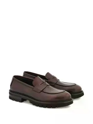 FERRAGAMO Saddle-strap Penny Loafers