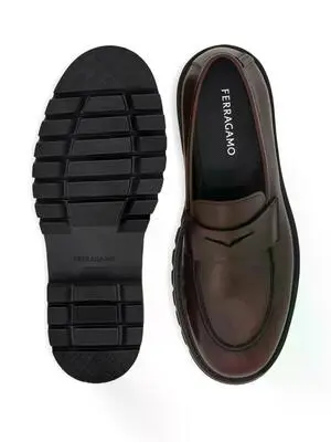 FERRAGAMO Saddle-strap Penny Loafers