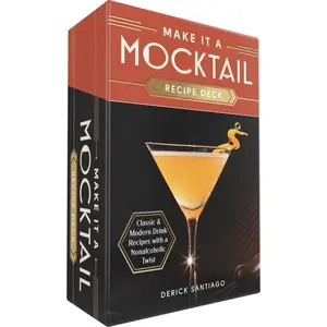 SIMON AND SCHUSTER Make It A Mocktail' Recipe Deck - Black