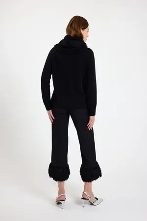 BRODIE CASHMERE Hannah Hooded Cowl Cashmere Sweater