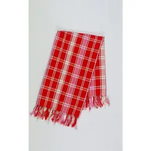 ARCHIVE NEW YORK Handwoven Holly Cotton Tea Towel - Red