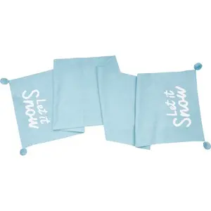 CAROL & FRANK Christmas Holidays Tufted Solid Runners Collection - Blue