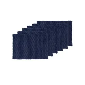 C&F HOME Braided Rope Placemats Sets Of 6 Collection - Blue