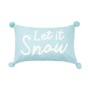 CAROL & FRANK A Christmas Holiday Tufted Solid Pillow Collection - Blue