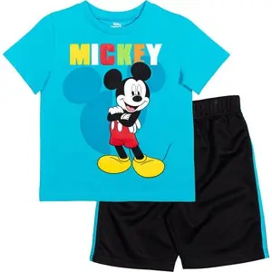 Disney Mickey Mouse & Friends T-shirt & Mesh Shorts Set - Blue/black