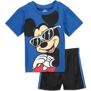 Disney Mickey Mouse & Friends T-shirt & Mesh Shorts Set - Navy-blue