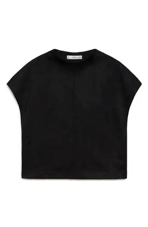 Mango Faux Suede T-shirt