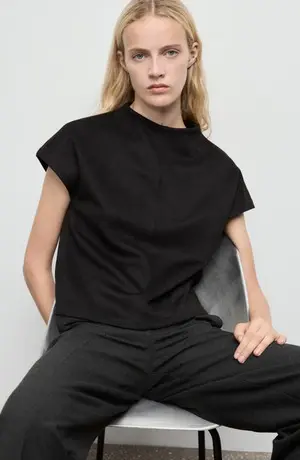 Mango Faux Suede T-shirt