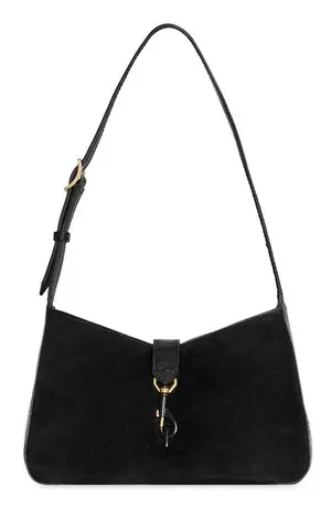 Rebecca Minkoff Small Megan Suede Shoulder Bag - Black