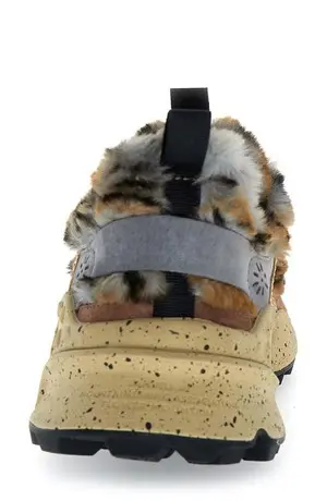 FLOWER MOUNTAIN Kotetsu Faux Shearling Sneakers - Anthracite