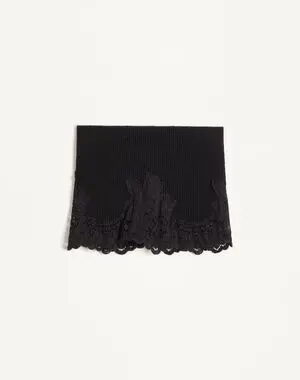Valentino Garavani Vlogo Signature And Lace Headband - Black