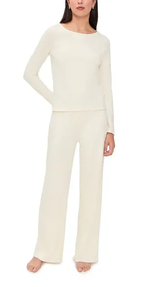 Morgan Lane Ellie Pajama Set - Ivory